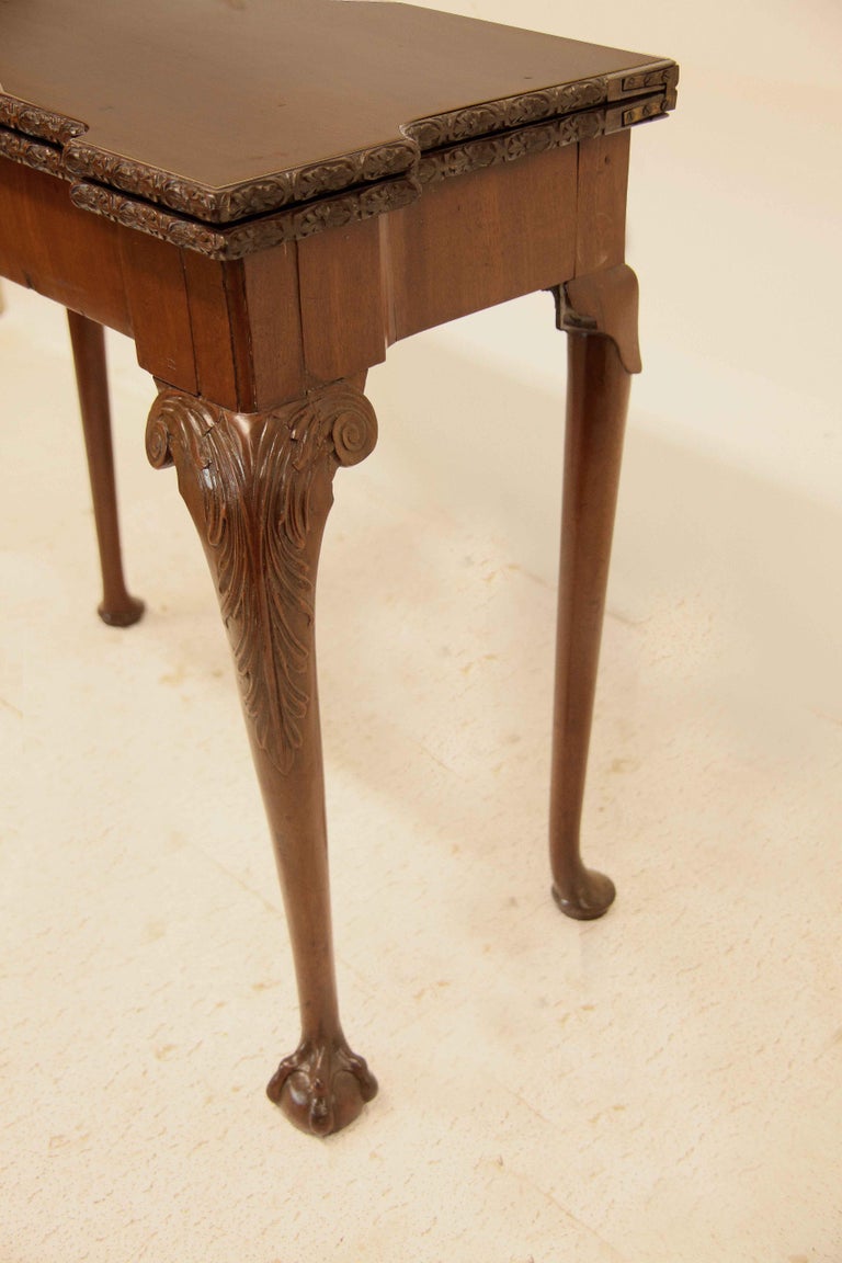 Irish Chippendale Game Table For Sale at 1stDibs