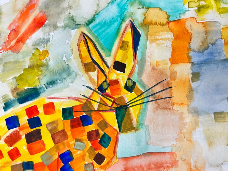 Irish contemporary - March Hare Colourful Irish Contemporary Abstract ...