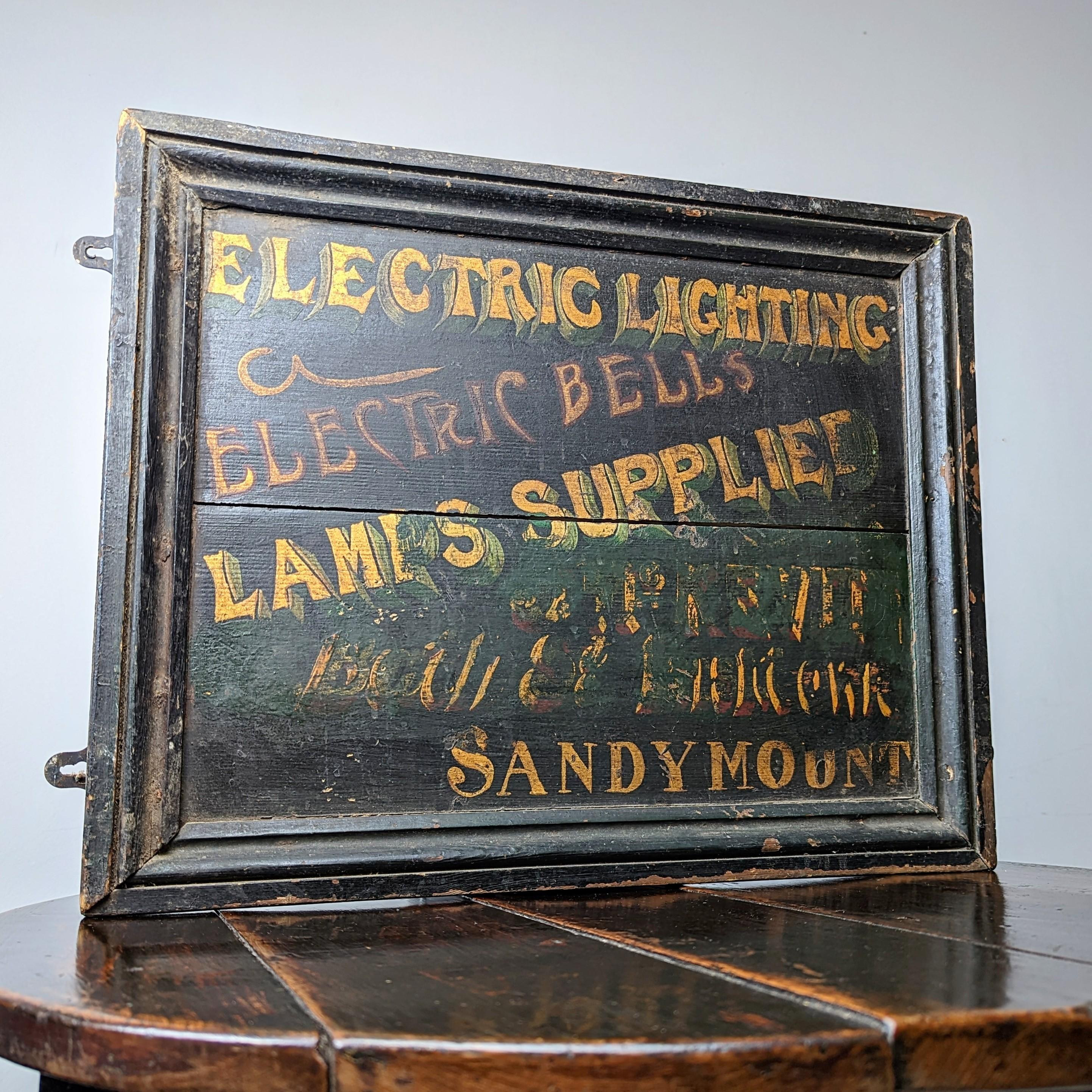 Irish Folk Art Painted Trade Sign For Sale at 1stDibs