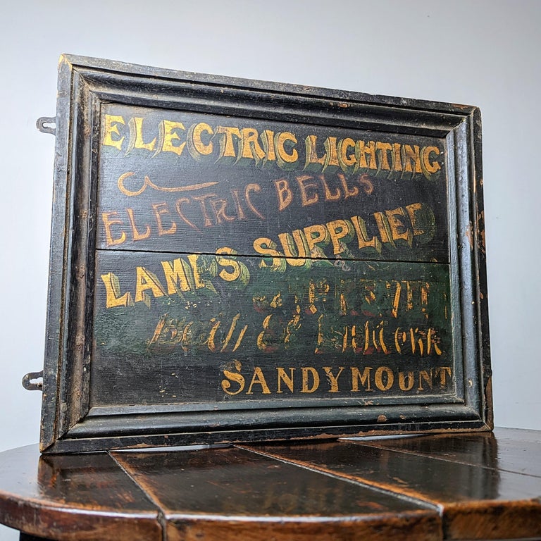Irish Folk Art Painted Trade Sign For Sale at 1stDibs