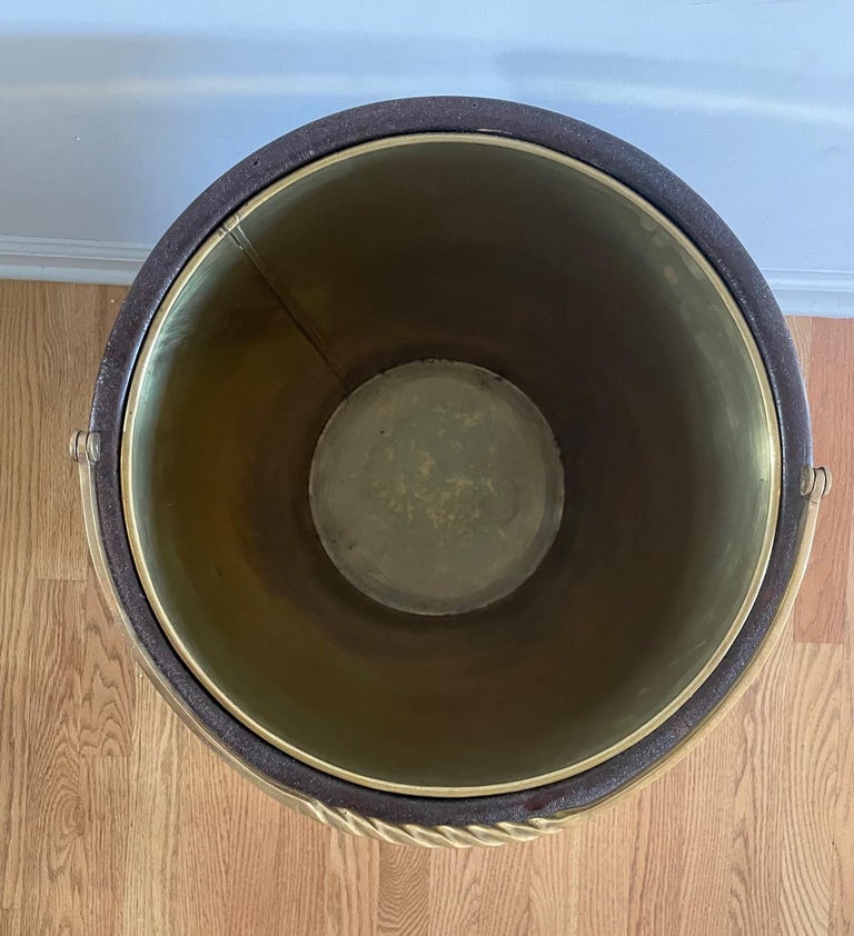 Irish George III Style Fluted Mahogany Peat Bucket with Brass Hardware ...