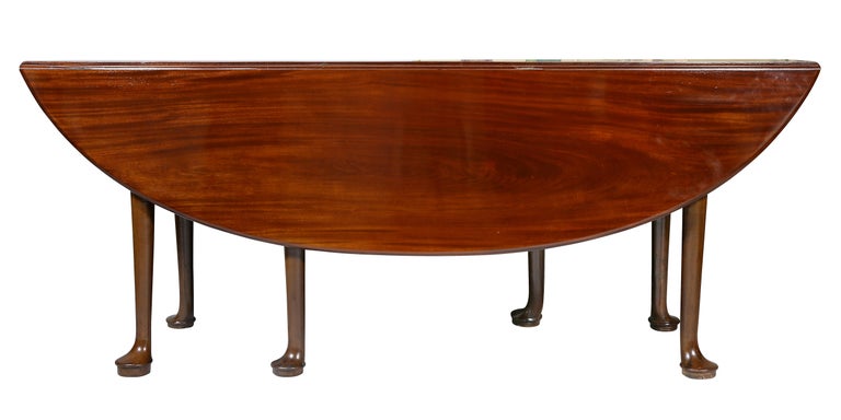 Irish Georgian Mahogany Drop-Leaf Dining Table at 1stDibs