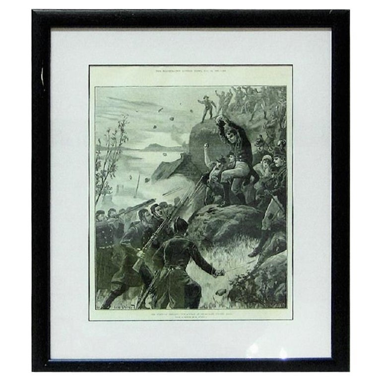 Irish Illustration of the Affray at Belmullet Co Mayo For Sale at 1stDibs