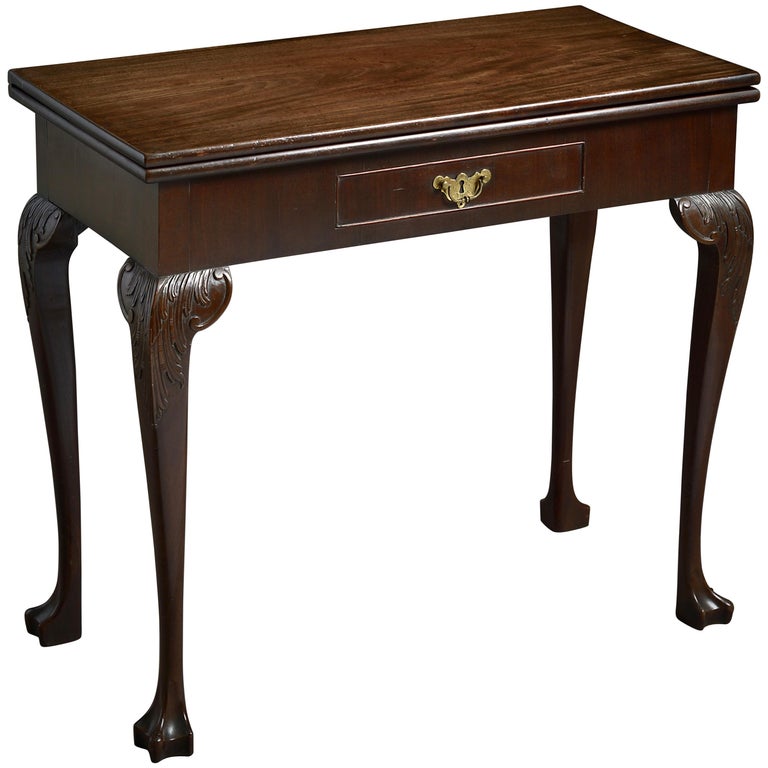 Irish Mahogany Tea Table For Sale at 1stDibs