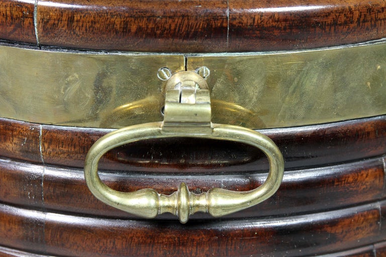 Irish Regency Mahogany And Brass Peat Bucket at 1stDibs