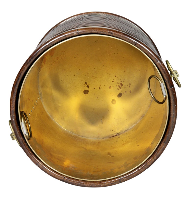 Irish Regency Mahogany And Brass Peat Bucket at 1stDibs