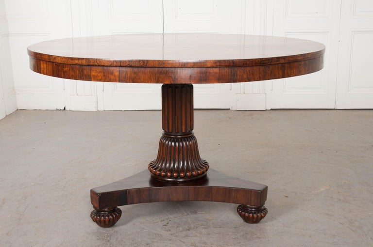 Irish Regency Rosewood Tilt-Top Center Table at 1stDibs