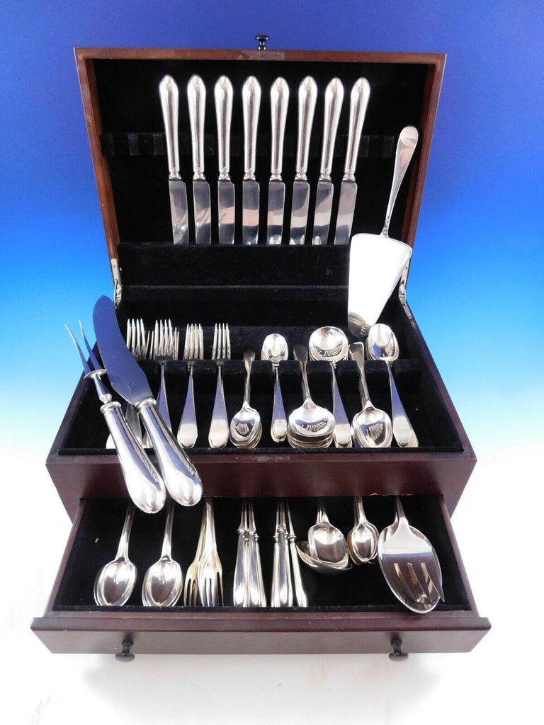 Irish Rib by James Robinson Sterling Silver Flatware Dinner Service 8 ...