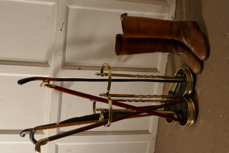 Irish Shamrock Cast Iron and Brass Walking Stick Stand or Umbrella ...