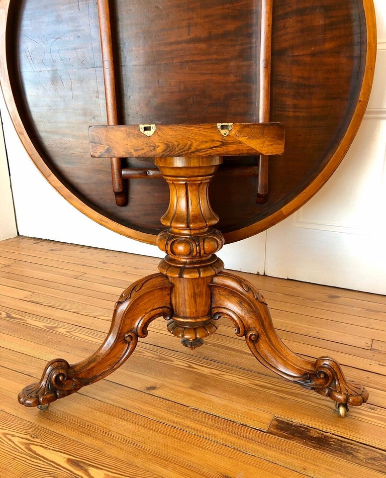 Irish Specimen Round Tilt-Top Table in The British Ceylon Style, 19th ...