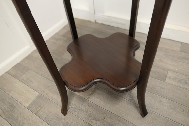 Irish Walnut Side or Lamp Table the Table Has a Four Leaf Clover Shape ...