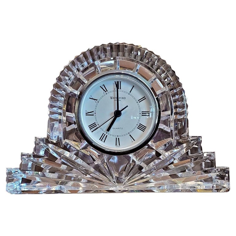Irish Waterford Large Silver Rimmed Cottage Clock at 1stDibs