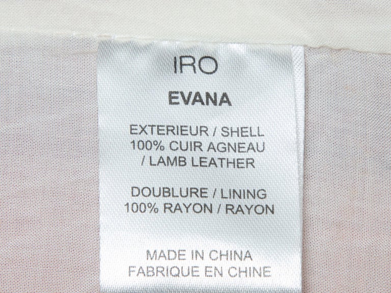 Iro Coral Leather Moto Jacket For Sale at 1stDibs