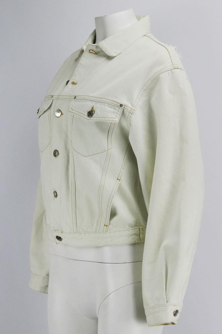 IRO Oversized Distressed Denim Jacket Fr 34 Uk 6 For Sale at 1stDibs