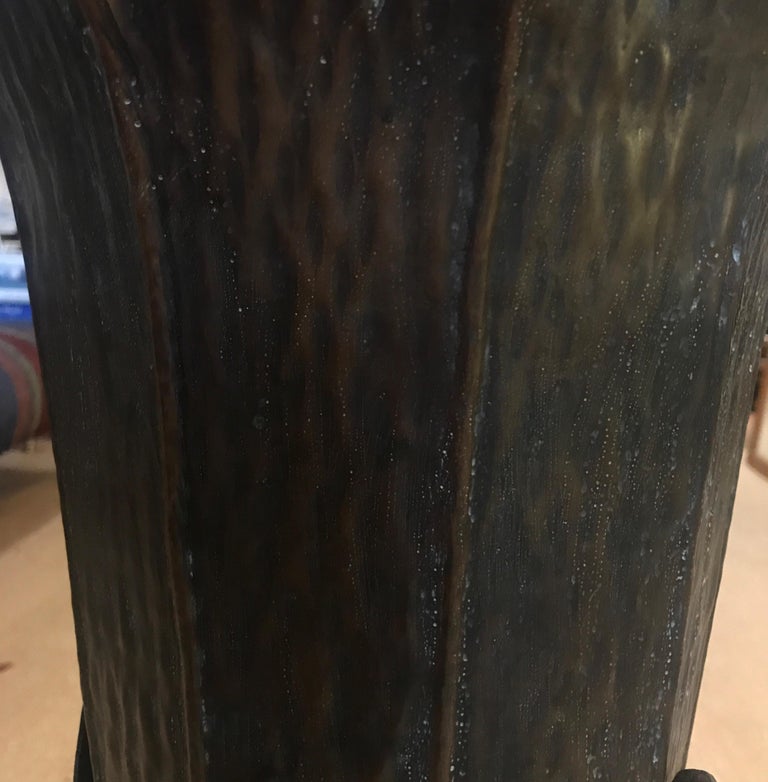 Iron and Copper Tulip Form Brutalist Planter For Sale at 1stDibs