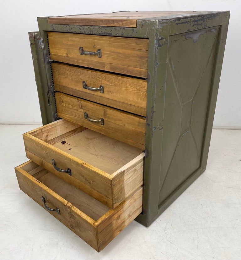 Iron and Wood Industrial Chest of Drawers For Sale at 1stDibs ...