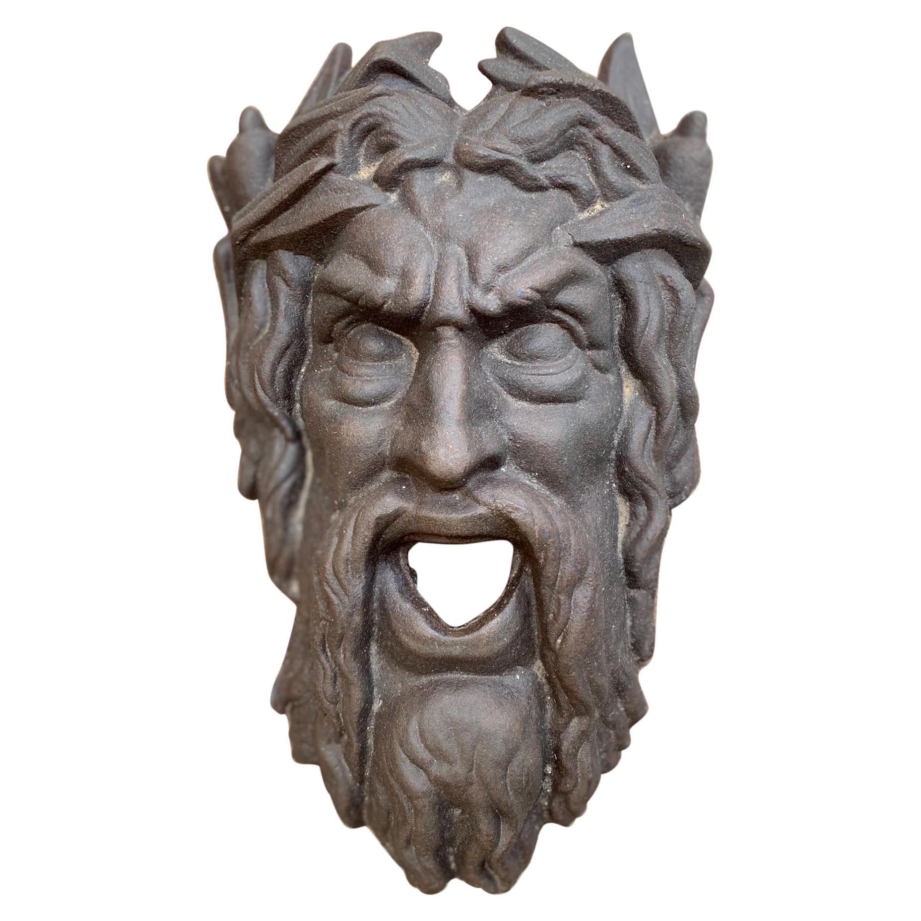 Iron Bacchus Face Spout at 1stDibs | spout face