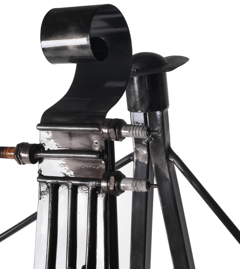 Iron Cello Sculpture Made by Hand with Recycled Motorcycle Parts For ...