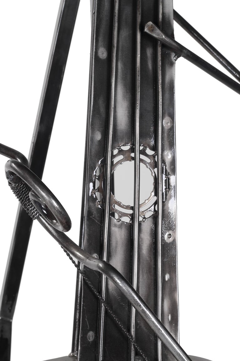 Iron Cello Sculpture Made by Hand with Recycled Motorcycle Parts For ...