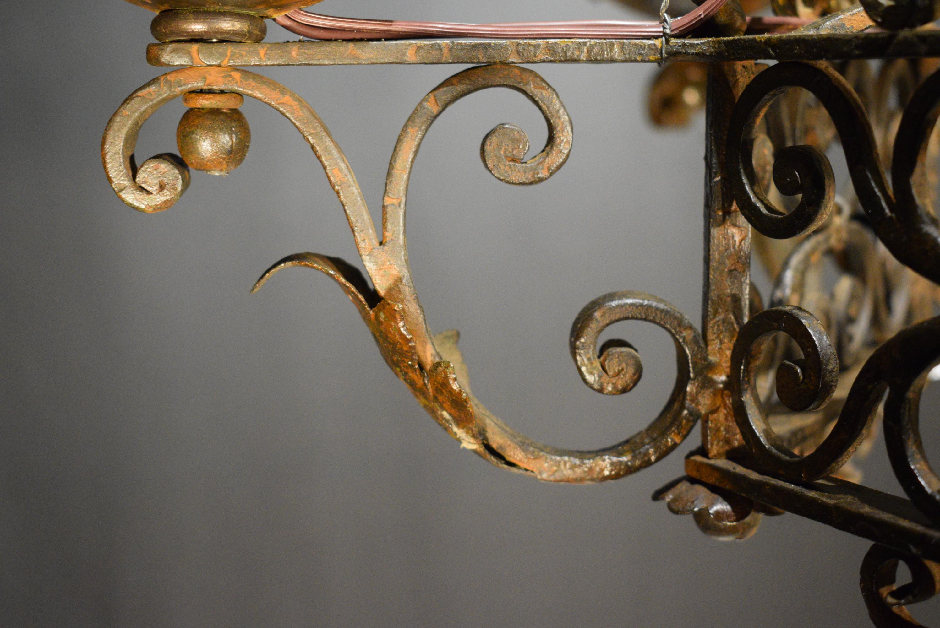 Iron Chandelier For Sale at 1stDibs