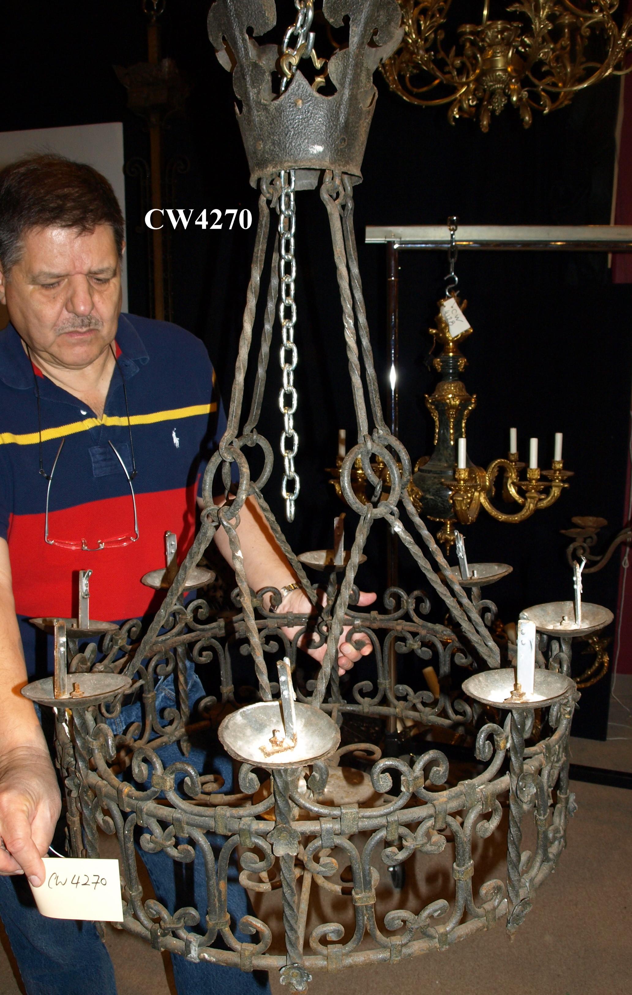 Iron Chandelier For Sale at 1stDibs