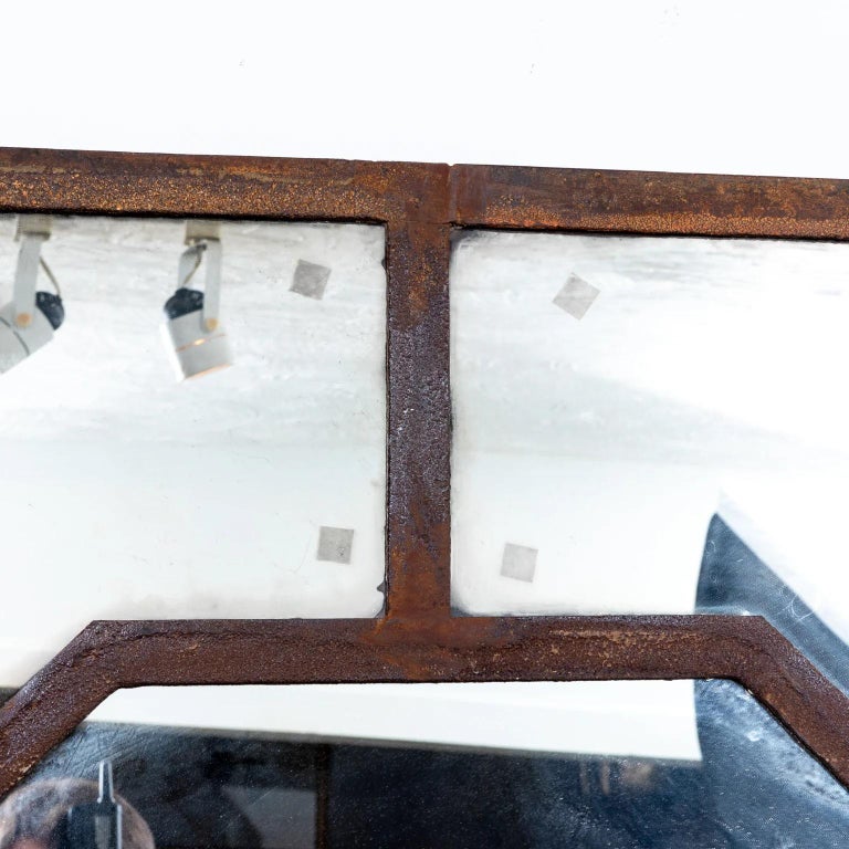 Iron Industrial Window Frame Mirror For Sale at 1stDibs