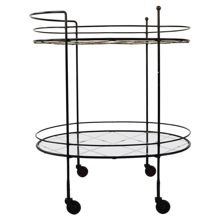 Iron Metal Serving Cart For Sale at 1stDibs