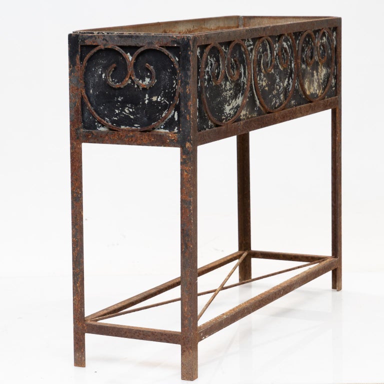 Iron Planter with Scroll Work at 1stDibs