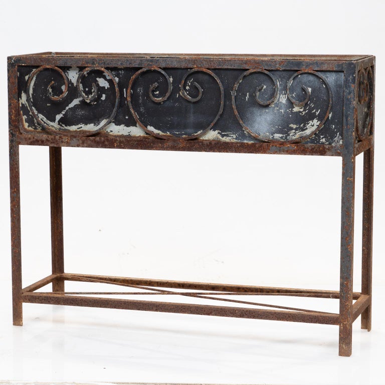 Iron Planter with Scroll Work at 1stDibs