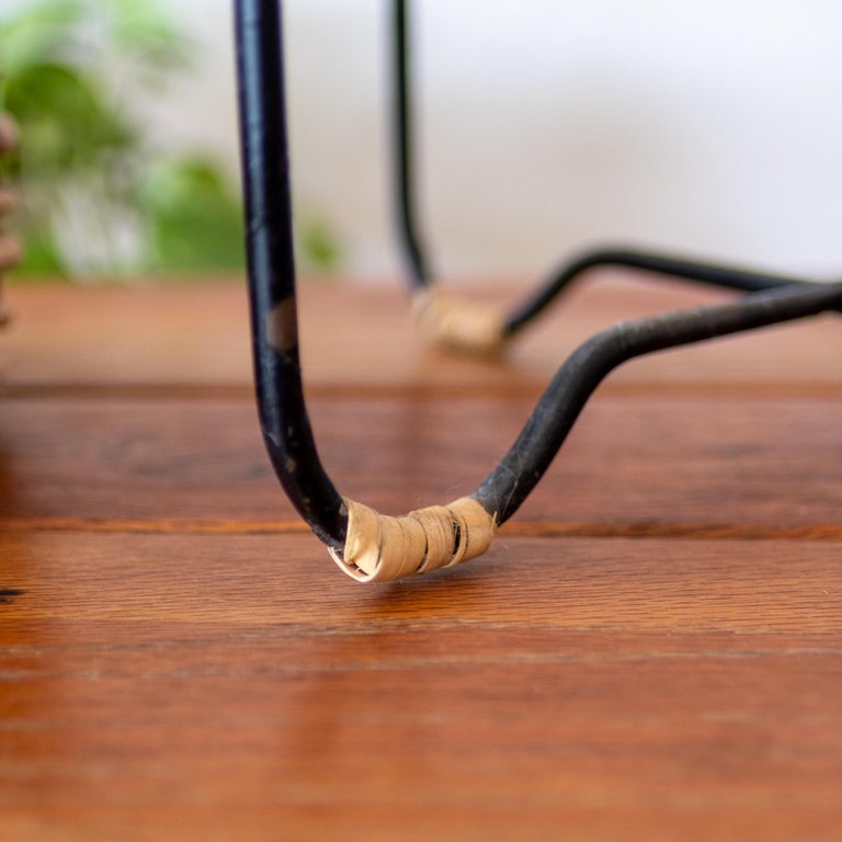 Iron Reed and Cane Waste Paper Basket at 1stDibs | cane waste basket