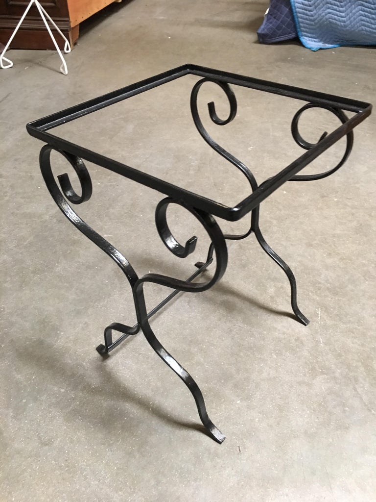 Iron Scrolling Outdoor/Patio Nesting Side Table Set For Sale at 1stDibs ...