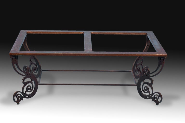 Iron Table Base with "Antique" Finish For Sale at 1stDibs