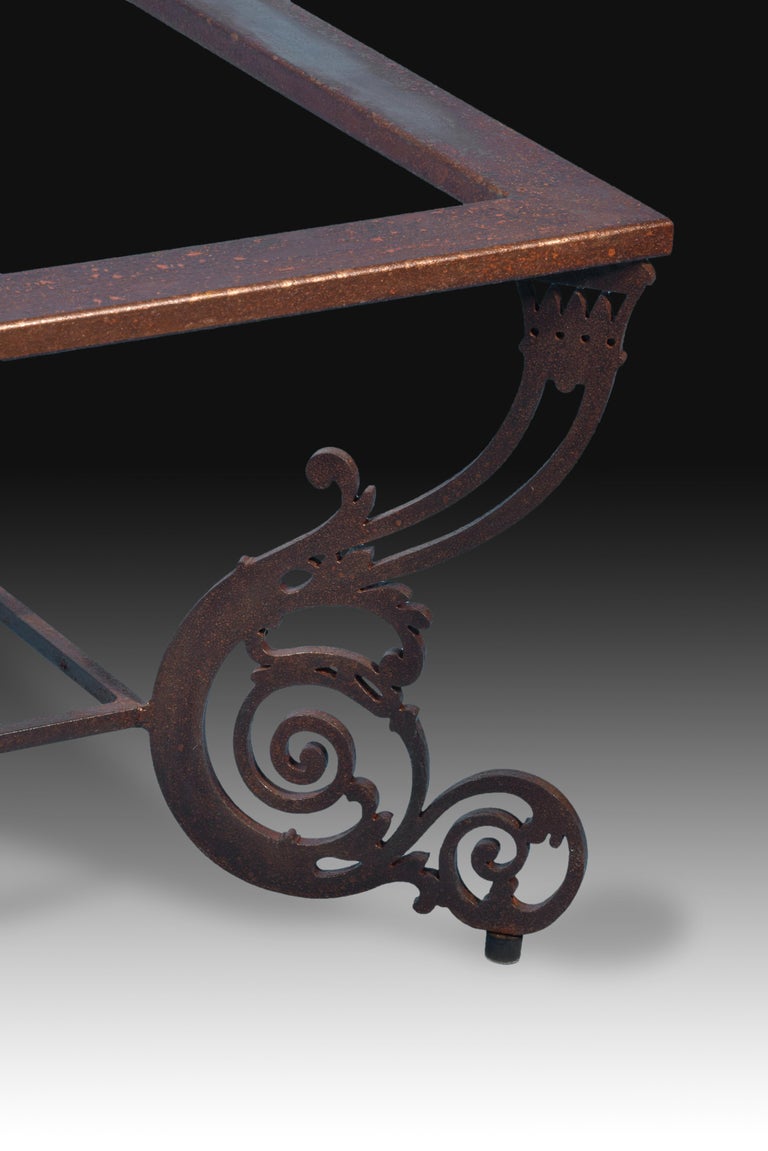 Iron Table Base with "Antique" Finish For Sale at 1stDibs