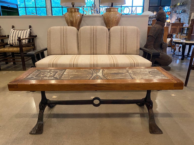 Iron and Tile Cocktail Table by JG Picard, France, 1960's For Sale at ...