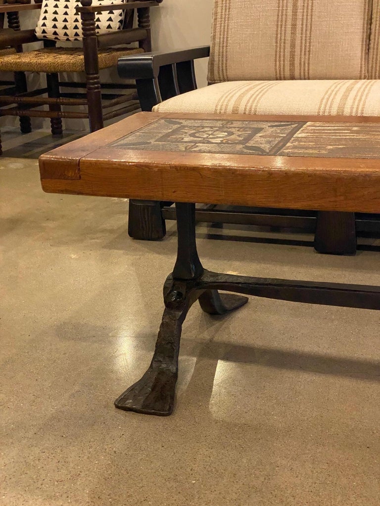 Iron and Tile Cocktail Table by JG Picard, France, 1960's For Sale at ...