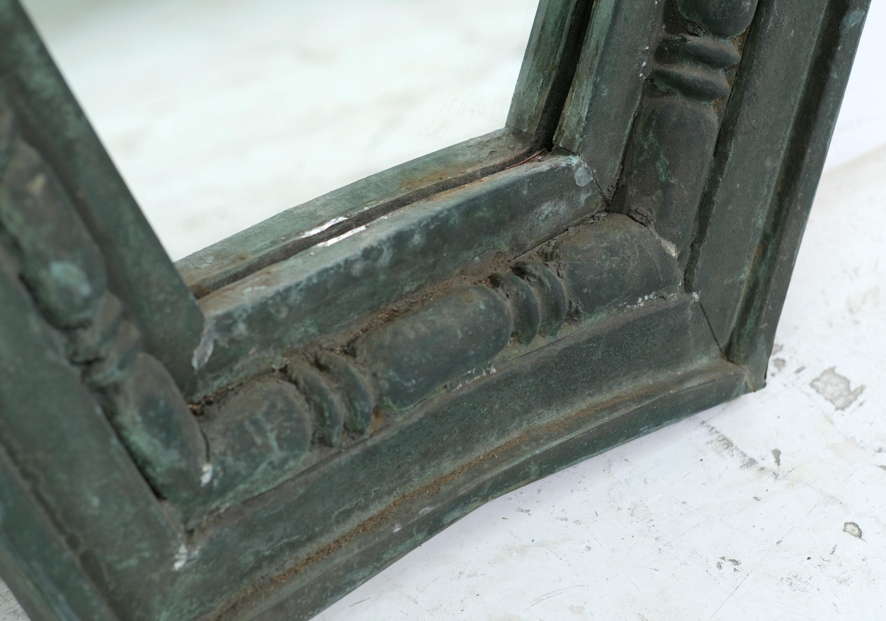 Irregular Curved Trapezoid Cove Copper Wall Mirror For Sale at 1stDibs