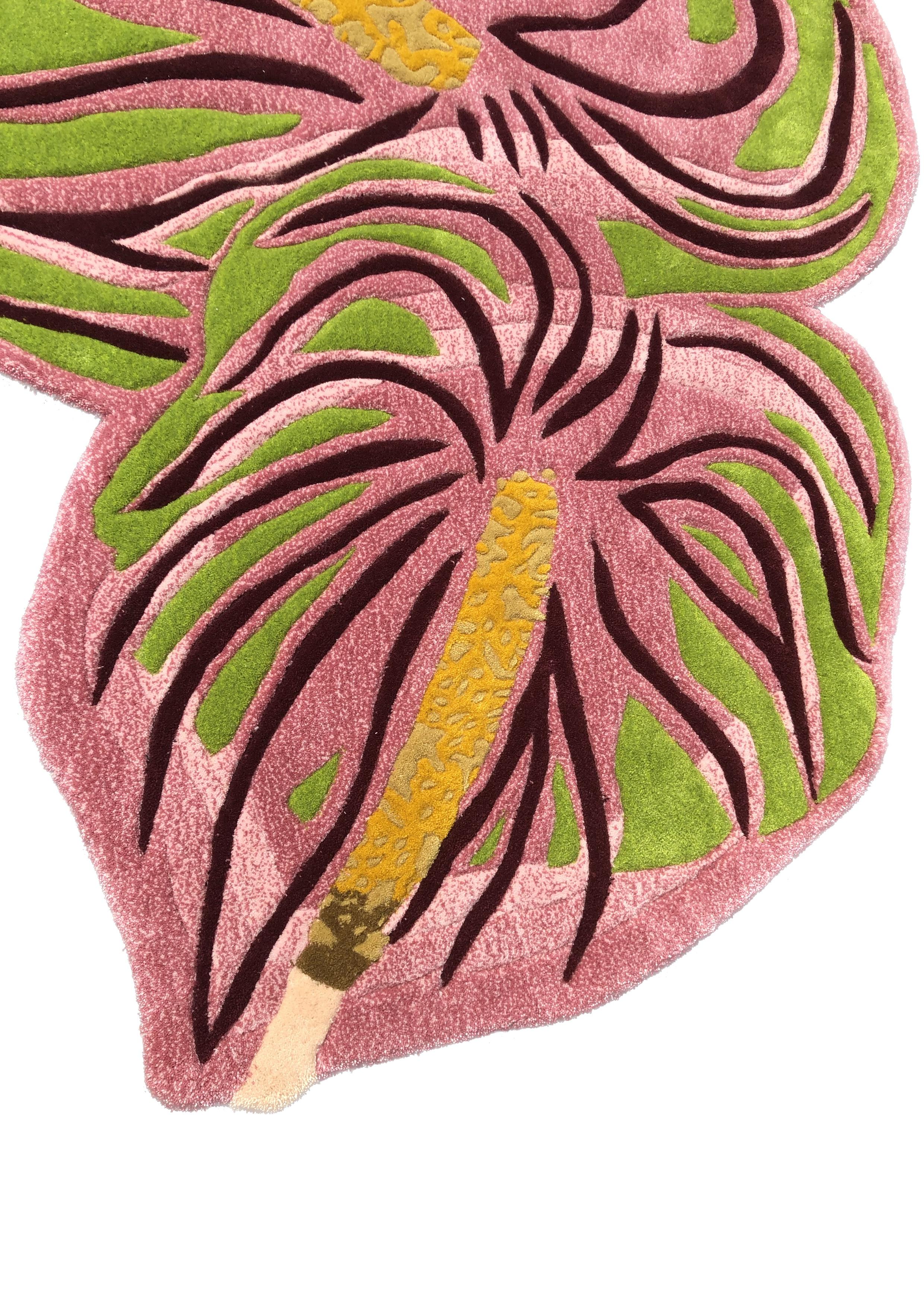 Irregular Flower Shape with Modern Style with Shades of Pink and Purple ...