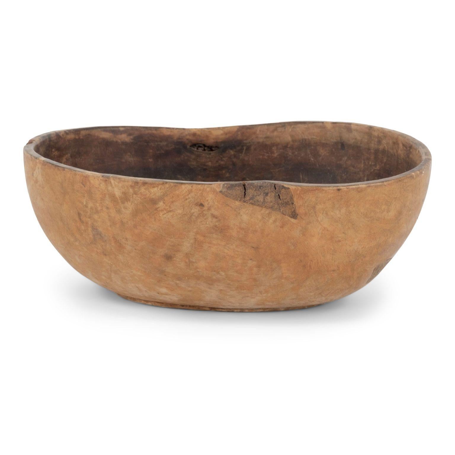 Irregular-Shaped Hand Carved Swedish Root Wood Bowl For Sale at 1stDibs