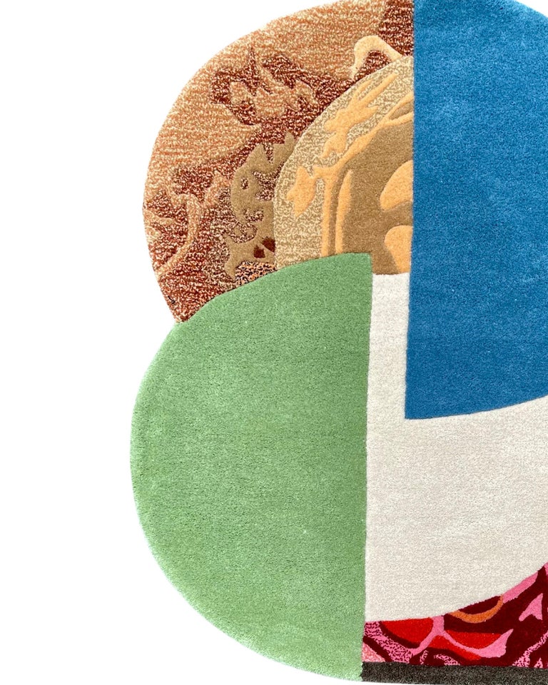 Irregular Shapes Modern Style Wool Carpet by Rag Home For Sale at 1stDibs