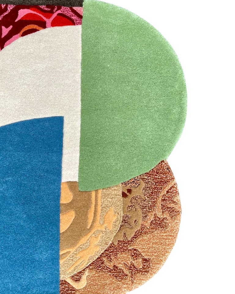 Irregular Shapes Modern Style Wool Carpet by Rag Home For Sale at 1stDibs