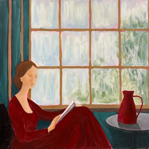 Iryna Bondar - Modern Portrait "Reading Stendhal" For Sale at 1stDibs