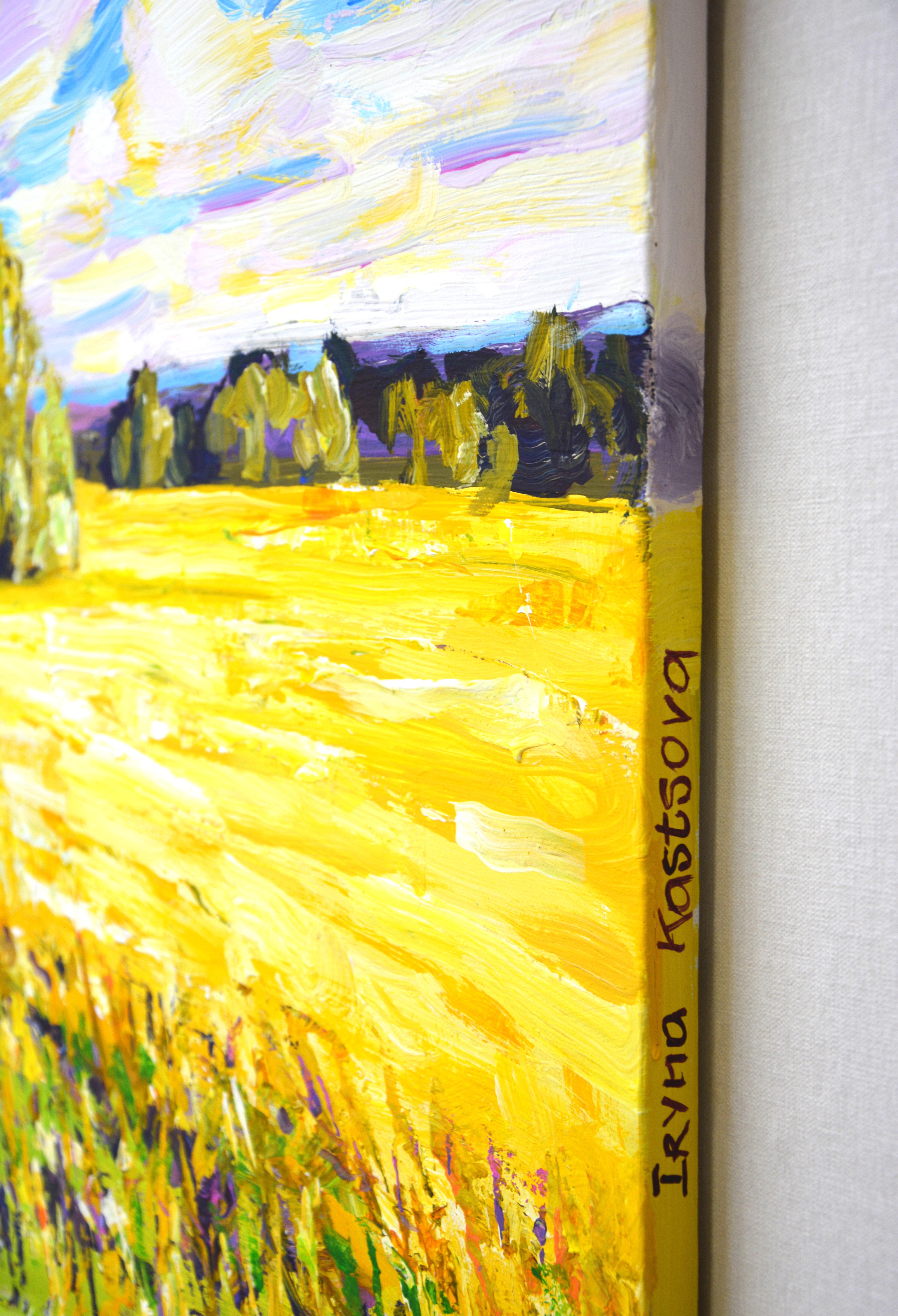 Iryna Kastsova - August. Yellow field. For Sale at 1stDibs