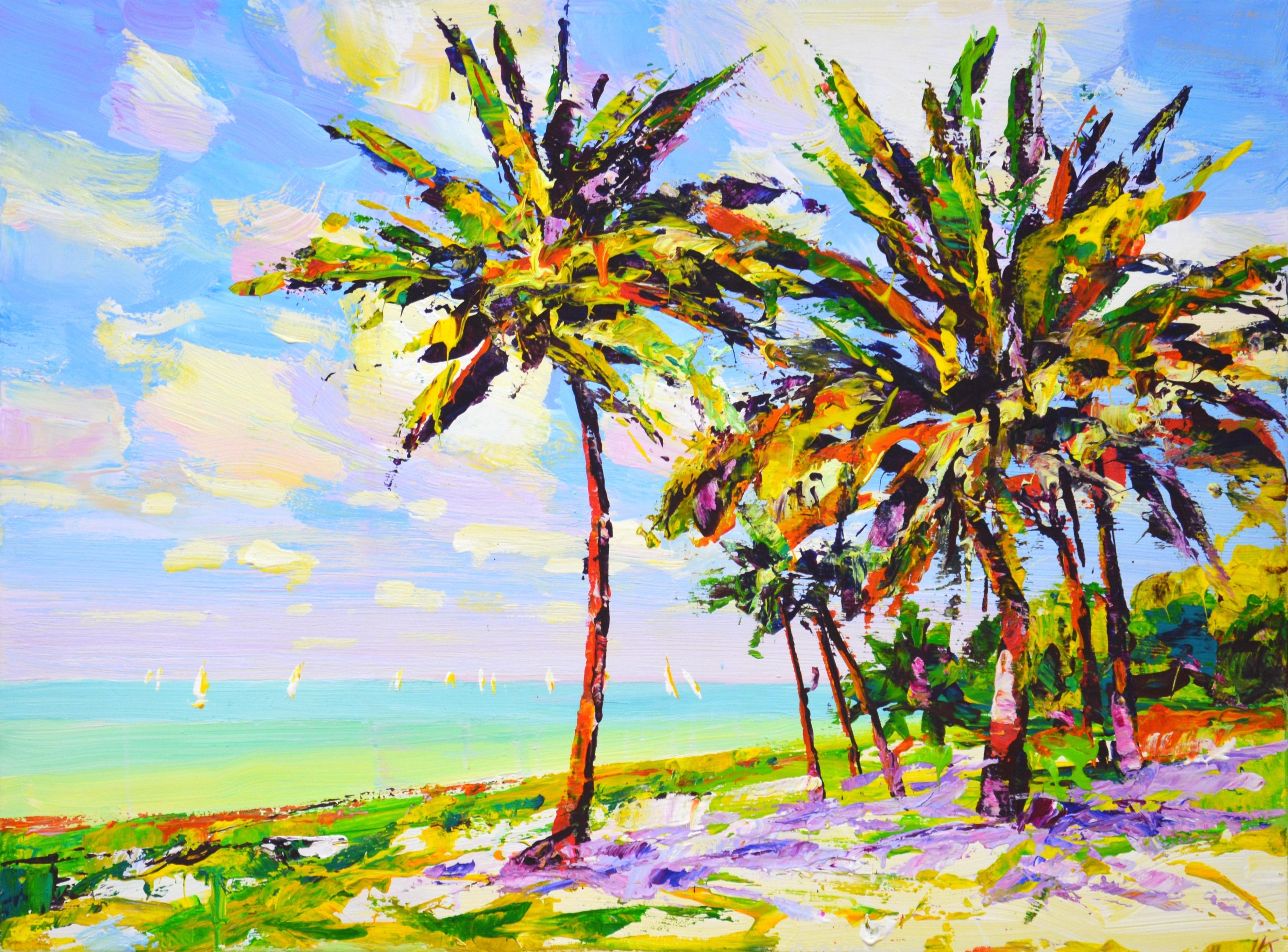 Iryna Kastsova - Beach. Ocean.Palms. For Sale at 1stDibs