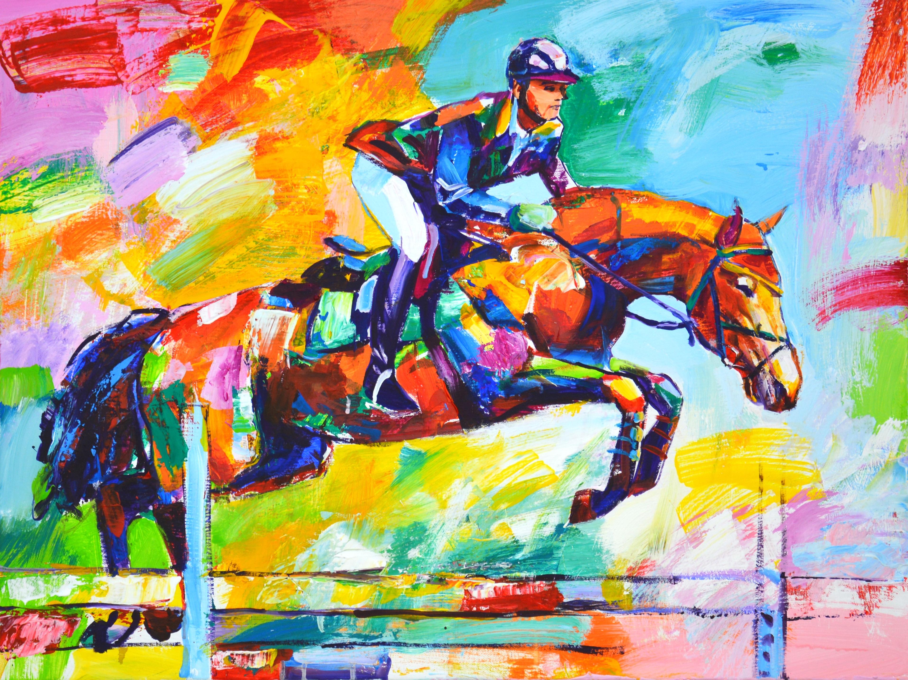 Abstract Horse Racing Paintings