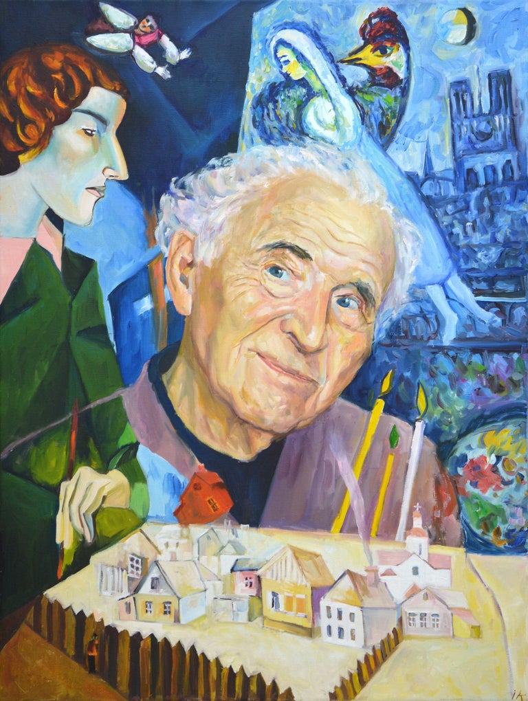 Iryna Kastsova - Mark Shagal, Painting, Oil on Canvas For Sale at 1stDibs