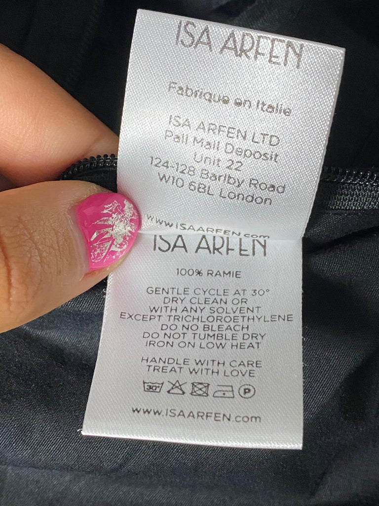 Isa Arfen Black Ruffle Maxi Skirt Size 10 For Sale at 1stDibs