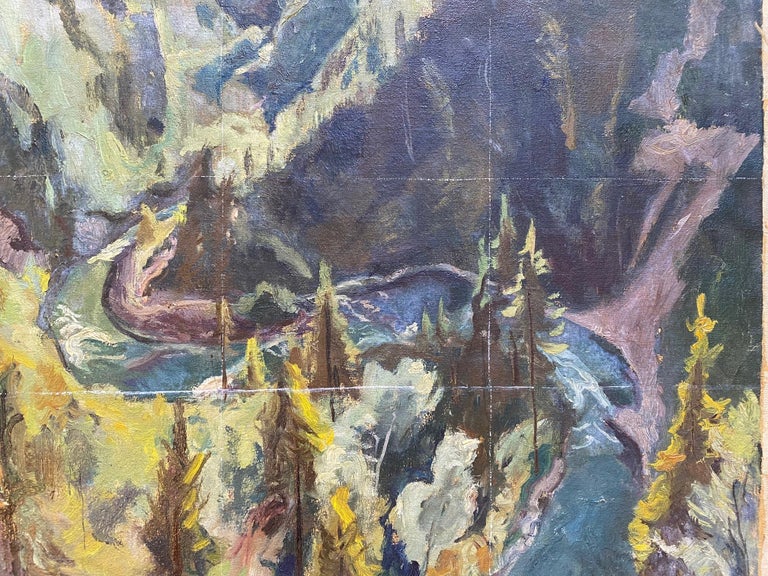 Isaac Charles Goetz - Mountain and river For Sale at 1stDibs