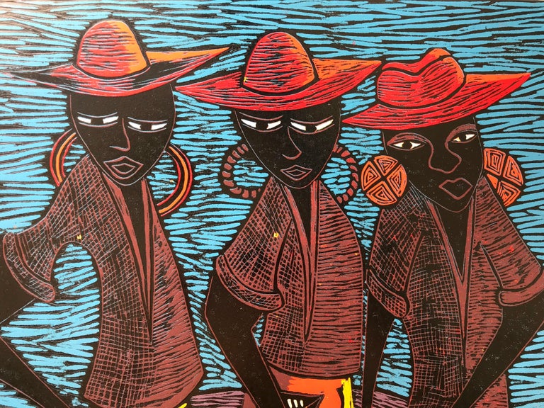 Isaac Sithole - Zulu Dance; Isaac Sithole (South African 1974 - 2012 ...