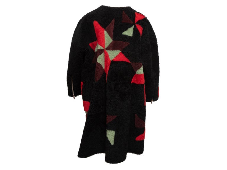 Isabel Marant Black and Multicolor Nordic Star Reversible Shearling ...
