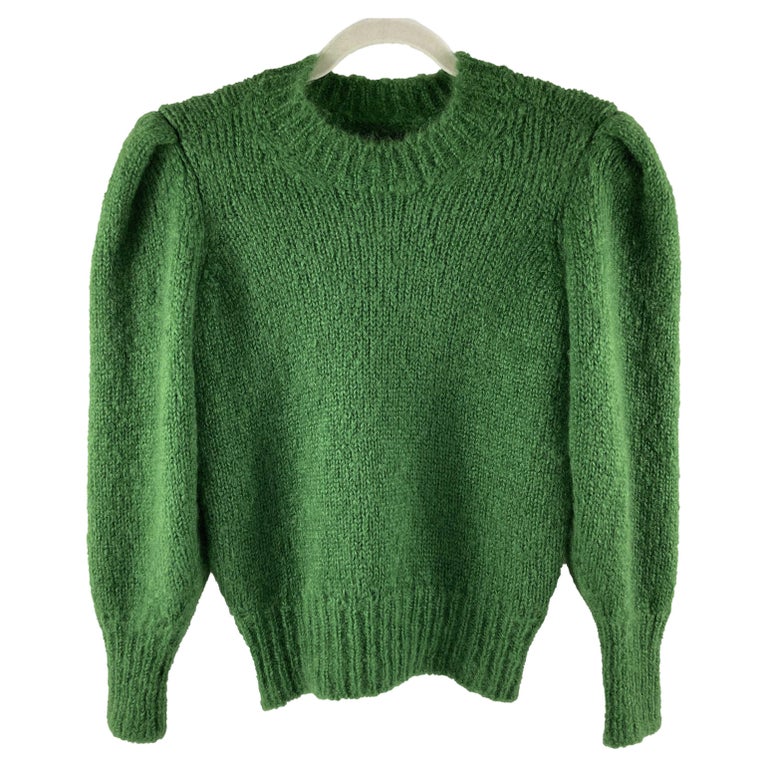 Isabel Marant Excellent Emma Knit Wool Sweater Green 34 XS Top at 1stDibs